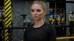 Portrait Beautiful Girl Blue Boxing Gloves Stock Footage Video (100% Royalty-free) 1080463175 | Shutterstock