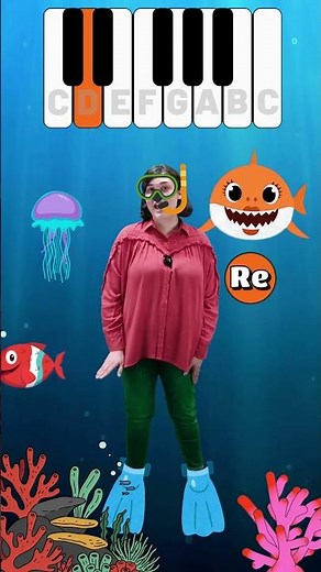 Sing & Play “Baby Shark” – Easy Piano for Kids #kidsmusic #easypianoforkids