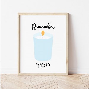 Yizkor Candle SVG: Jewish Memorial Design (digital Download) - Etsy