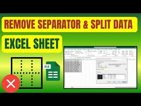 How To Remove Separator And Split Data In Excel #excel #exceltips