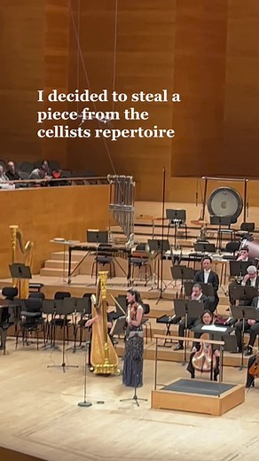 Do you like this viola and harp version? ❤️ #harp #viola #violin #cello #cellist #theswan #saintsaens #violist #violinist #classicalmusic #concert #musician #bratsche #twosetviolin #encore #swan #musicaclasica