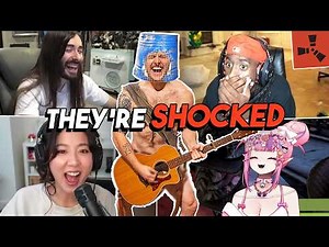 HUGE STREAMERS react to my MUSIC IN RUST!!!