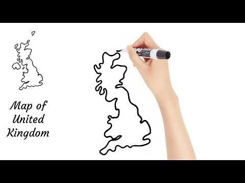 Draw UK Map | Draw United Kingdom Map | How to draw UK map | UK map drawing