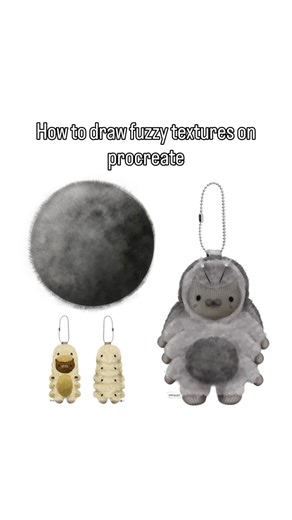 Fastest way to draw fuzzy fur texture 🧶#drawing #digitalart #procreate #drawingtips #arttips