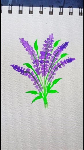 #Easy watercolour lavender flower#satisfying art#shortsvideo #Painting