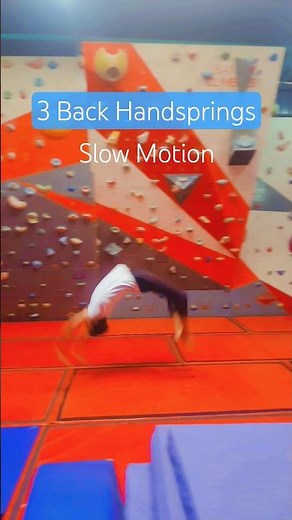 3 Back Handsprings Continuous Slow Motion | Gymnastics | Urban Climbers