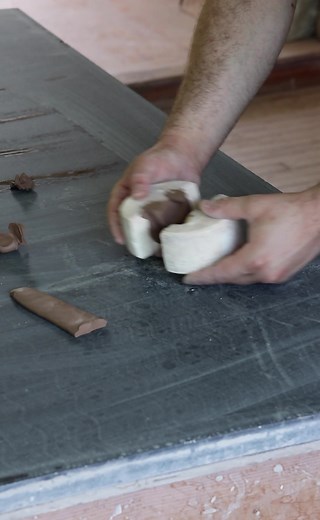 I said a while ago I’d show how I make my press molded handles so here it is!! #ceramics #howto #pottery #handbuilding