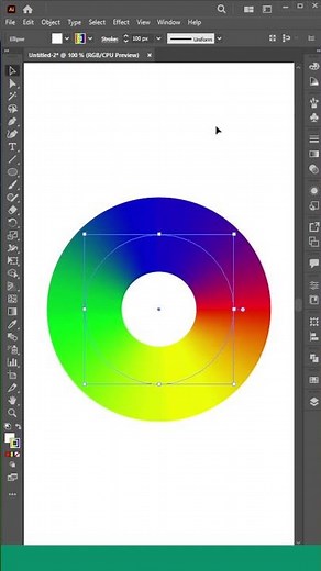 How to create a Color Wheel in Illustrator #shorts
