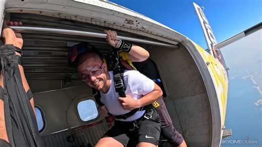 Skydiving over Dubai 😱🌴 Adrenaline, epic views, and a once-in-a-lifetime way to see the city from above! 📸 reecedickinson0 #VisitDubai | Visit Dubai