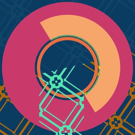 Moving pattern and geometric shapes visual