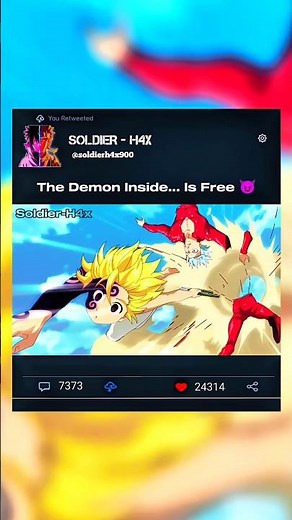Meliodas Breaks the Seal and Unleashes His Demon Form 🔥 #meliodas #demon #shorts