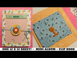 One Page Wonder | Mini Album | Interactive Flip book | 12 x 12 Sheet | Easy Tutorial! Happy Mail