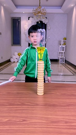 Creative Block Stacking with Colorful Liquid Spill