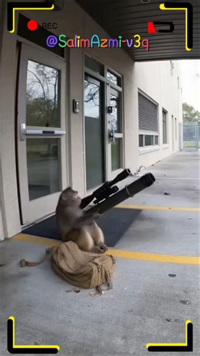 Unexpected moment #army #monkey #rocketlaunch #viralvideo #military