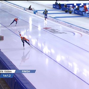 It's a clean sweep for the Dutch 🇳🇱 in the Men's 1500m! 2021 European Sprint Champion Thomas Krol takes the 🥇, after beating European Allround Champ Patrick Roest 🇳🇱 Reigning Olympic champion Kjeld Nuis took bronze 🥉 Full results 🔗: https://bit.ly/39QiBs8 #SpeedSkating | ISU Speed Skating