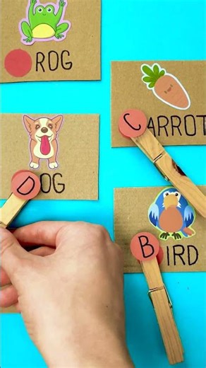 Animal Learning Fun 🦊 Clothespin Game for Kids 🎨