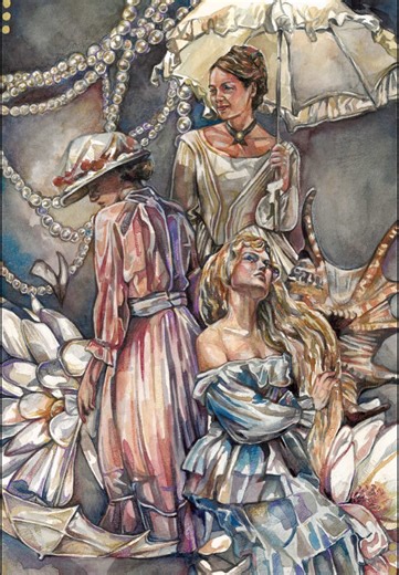 Art reveal of “Magnolia’s Unfurling” 😋🫶🏼 #art #painting #arttok #fyp #artreveal