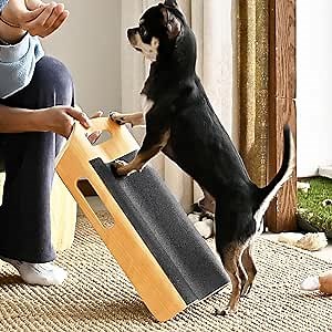 Dog Nail Scratch Board - M-Shaped Dog Scratch Pad for Nails, Dog Nail Scratch Board, Dog Scratch Pad with Stress Free Easy Side Nail Care