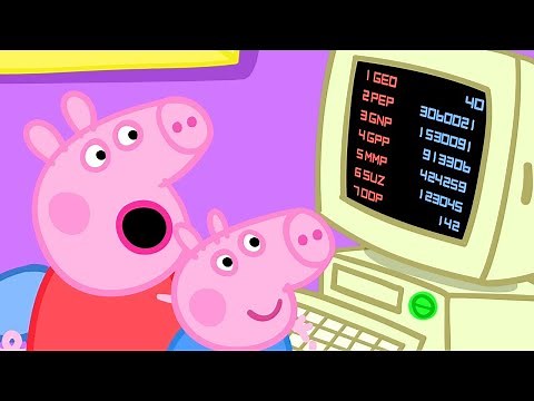 Peppa Pig Wants to Play Happy Mrs Chicken Game on the Computer
