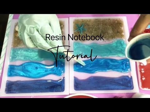 #75: Simple and Easy Ocean Resin Notebook Cover, Resin Notebook Tutorial, Resin Art Craft