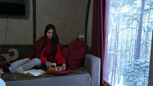 ⭐ Уютный отдых в заснеженом домике, леплю снеговика