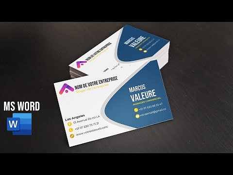 Comment créer une carte de visite professionnelle en Ms Word Pas à pas et non saute saute