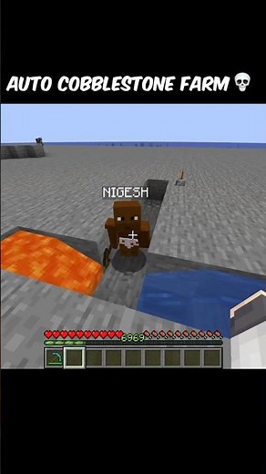 Auto Cobblestone Farm 💀 #minecraft