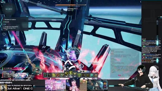PSO2NGS chilling around with friends