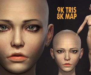 ArtStation - ES Low Poly PBR Base Female (9K TRIS) for AAA Character Design. Clean Topology (Rig Friendly, Animation Friendly, Clean UVs, 8k Maps) UE4 and UNITY Friendly | Resources