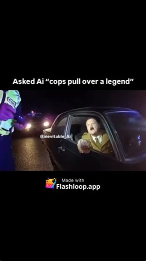 Asked Ai cops pull over a legend #reels #viral #trending #instagram #comedy #funny #madewithai #ai #fyp #flashvam | Inevitable Ai