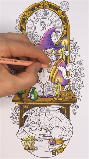 🧙‍♂️ Fun timelapse of the final color for 'Overtime' from 'Steampunk Houses'. If you would like to color along then get your pencils and markers ready - the full color along is now available on YouTube. #rjhampson #russelljamesart #steampunkrevivalcoloringbook #coloring #rjhampsoncolouringbook #lovecoloring #coloringcommunity #coloringtherapy #coloringforfun #coloringhobby #coloringaddict #adultcoloring #colorirlove #coloriageadulte #worldofcolorists #coloringoninstagram #wizard #dragoncoloring