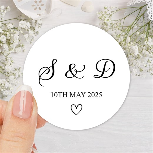 Personalized Wedding Favor Stickers: Envelope Seals, Sweet Bag Labels - Etsy