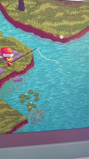 Made a lake 😃 #pixelart #indiegame #godot #fyp