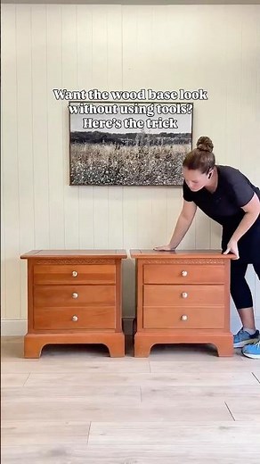 Before & After: Wood Base Nightstand Hack #nightstandmakeover #furnitureflip #diyfurniture