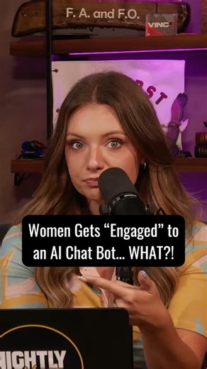 2.4K views · 92 reactions | So a woman just got "engaged" to an AI chat bot. Yes, seriously. The story is absolutely insane until the woman reveals the color of her hair and then Hayley Caronia says it's all makes sense  | Silverloch | Facebook