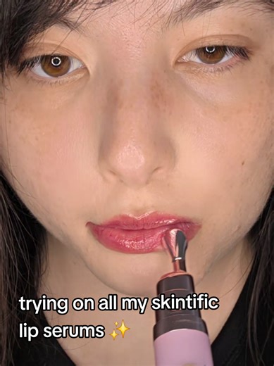 these feel so lightweight on the lips and are veryy hydrating. The new colors are gorgeous! - @SKINTIFIC US Store / @SKINTIFIC Official lip serums in berry velvet, toast brick, and cherry red #makeup #kbeauty #lipserum #lipgloss #glossylips