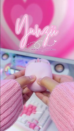 An ergonomic, pink, and cute mouse in one 😍 | ‪@YUNZIIKEYBOARD‬ C1 Mouse