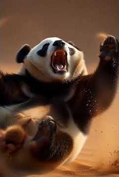 Panda Gets Caught in a Sandstorm and Screams Dramatically | Funny Panda Survival | Nebula Shots