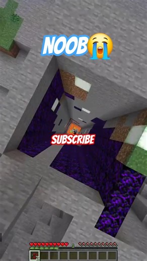 NOOB FAILS 😞🤣☠️ #minecraft #gaming 💜