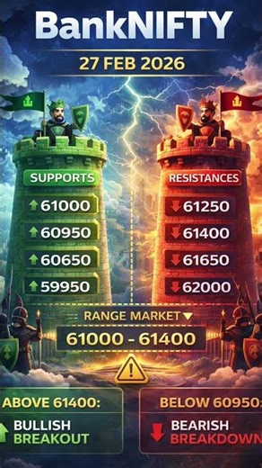 BankNifty Breakout or Crash? 27 Feb 2026 Key Levels #banknifty #nifty50 #bankniftyprediction