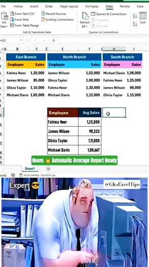 Excel Magic: Multiple Sheets ka AVERAGE – No Formula 🤯