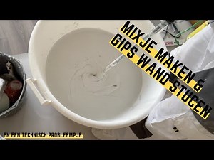 Mixje maken & Gips wand stucen, en een technisch probleem | Stucvlog #4
