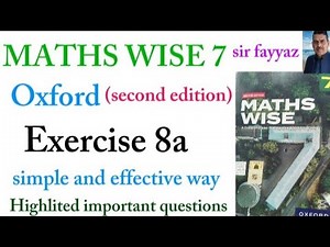 MATHS WISE 7 | EXERCISE 8A | OXFORD SECOND EDITION | EX 8A | Lines,Angles and Polygons