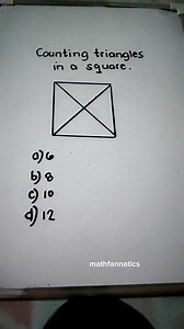 Easy way of counting triangles in a square. #exam #easy #educational #learning #fbreels24 | Math Fannatics