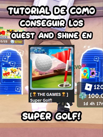 Tutorial de Super Golf en Roblox: Consigue Quest y Shine