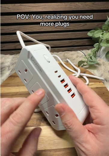 Power up every device! This UK extender has 3 AC 6 USB ports for clutter-free charging. #HomeEssentialsUK #PowerExtender #USBCharging #WallMountable #tiktokmademebuyit