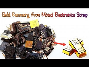 Gold Recovery from Mixed Electronic Scrap | CPU, PCB & Gold Plated Pins Extraction Tutorial