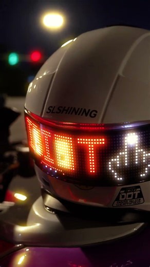 Redefining motorcycle helmets with an LED display