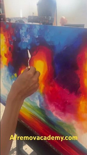 Advice how to achieve clean colors while painting with palette knife like the artist leonid afremov