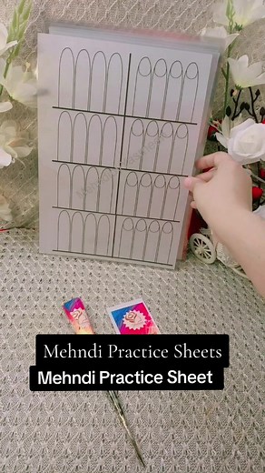 Mehndi Practice Sheets for Beginners - Step by Step Tutorial